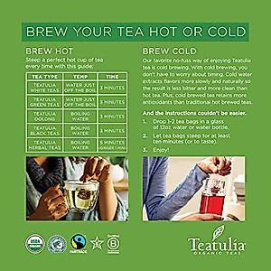 Teatulia Organic Hibiscus Berry Tea Bags (50 Wrapped Tea Bags) | 100% Compostable | Sustainably Grown In Egypt | Hibiscus & Rose Hips