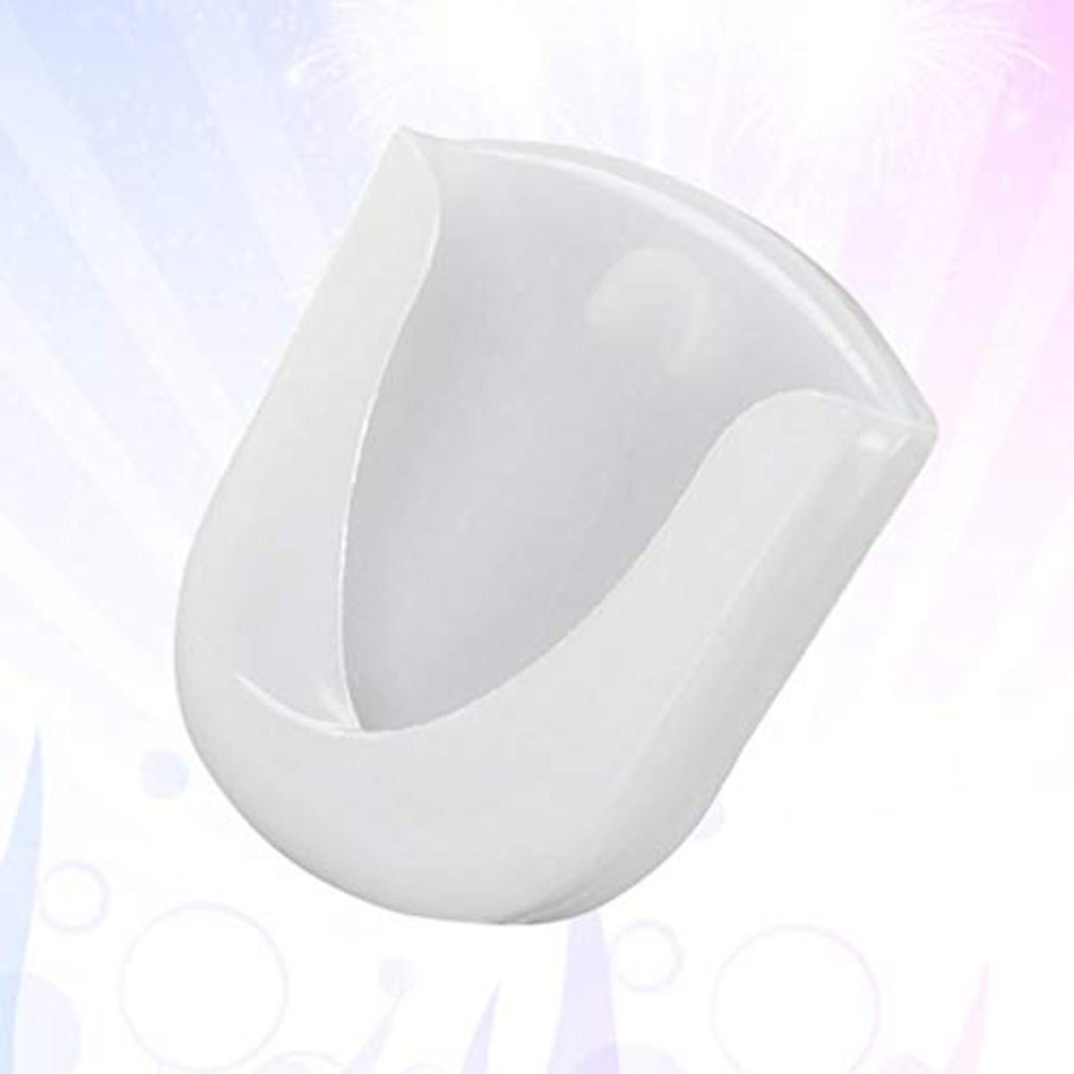 UPKOCH Spoon Suction Cup Holder Plastic Rice Spoon Stand Rest Cooker Scoop Rack Organizer For Home Kitchen Tool (White)