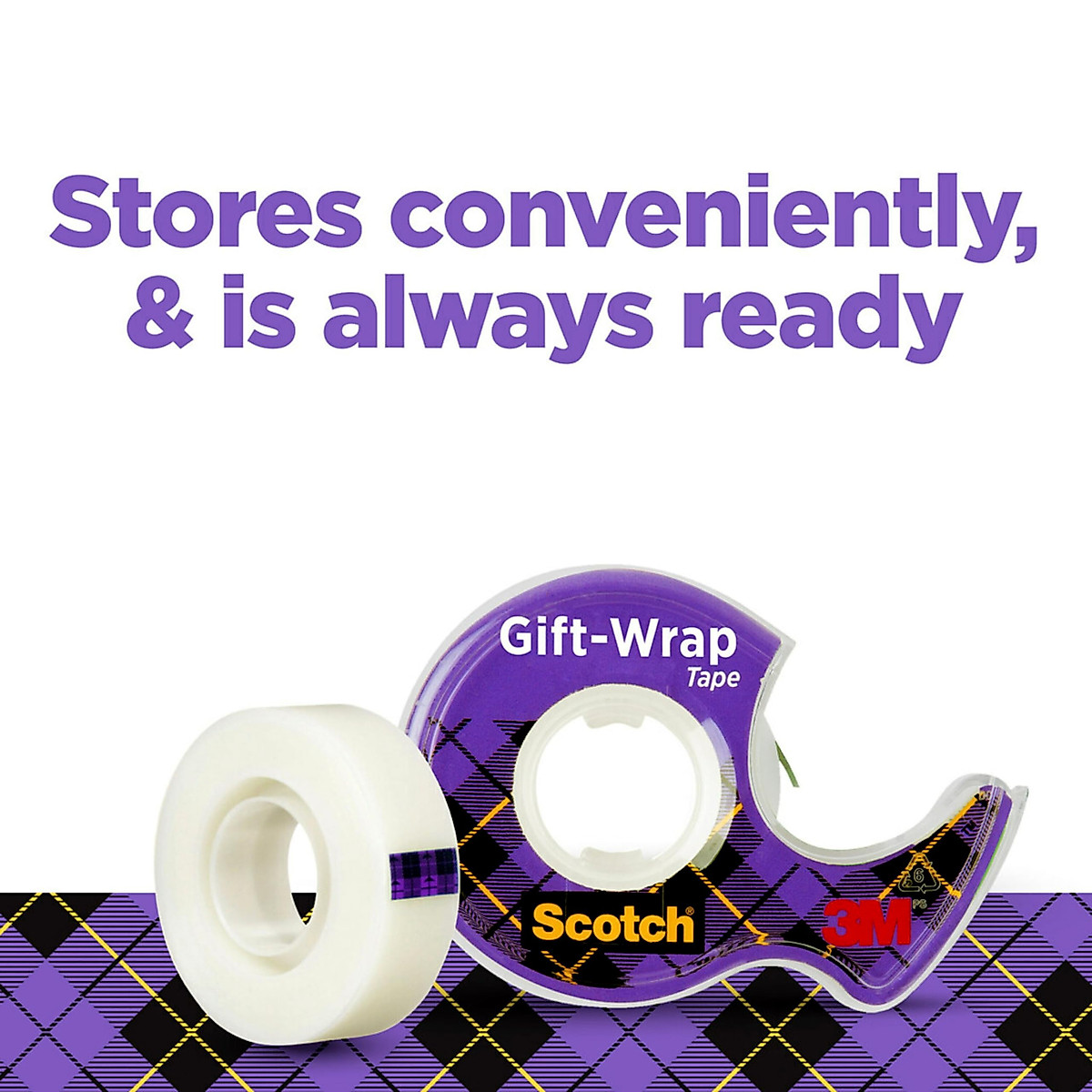 Scotch Gift Wrap Tape, 6 Rolls, The Go-To Tape for the Holidays, 3/4 x 650 Inches, Dispensered (615-GW)