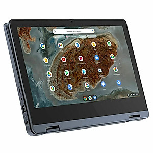 2022 Lenovo Flex 3 Chromebook 11.6" HD (1366 x 768) Touchscreen 2-in-1 Laptop, Mediatek MT8183 up to 2 GHz, 8 Cores, 4GB RAM, 64GB eMMC, 802.11AC WiFi, Bluetooth, Abyss Blue, Chrome OS, EAT Cloth