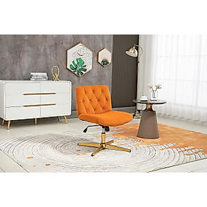 COOLMORE Home Office Desk Chair, Vanity Chair, Modern Adjustable Home Computer Executive Chair Swivel Task Chair for Small Space, Living Room, Make-up, Studying