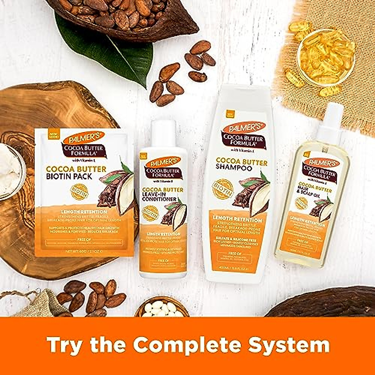 Palmer's Cocoa Butter & Biotin Length Retention Biotin Pack, 2.1 Ounce