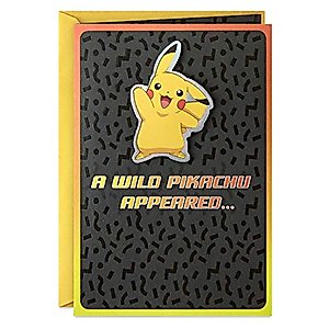 Hallmark Pokémon Birthday Card (Wild Pikachu)