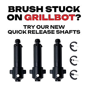 Grillbot Brushes Quick Release Shafts and Claw Pins, Automatic BBQ Grill Cleaning Robot, Robotic Grill Cleaner Accessories Parts…