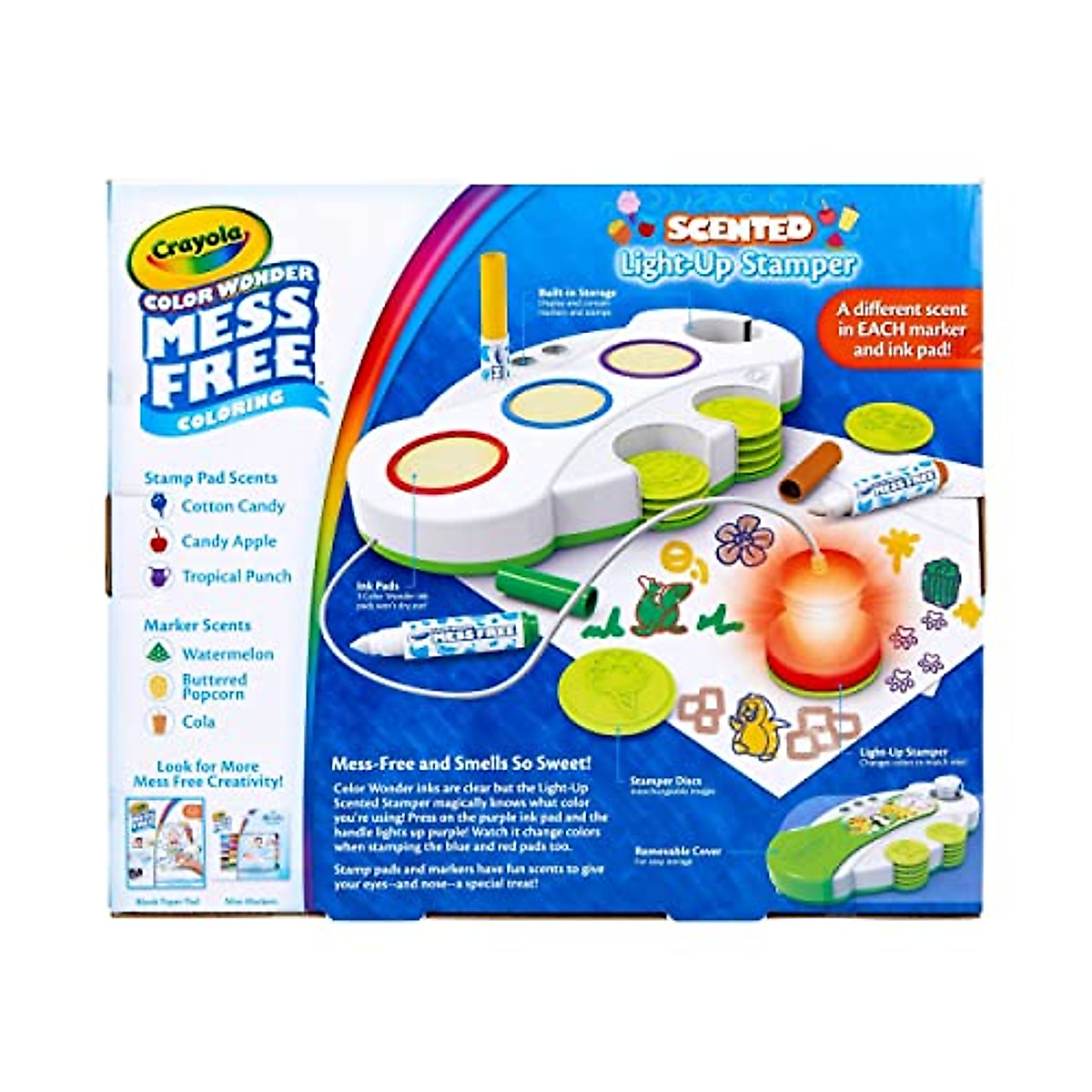 Crayola Color Wonder Light Up Stamper with Scented Inks, Gift for Kids, Ages 3, 4, 5, 6