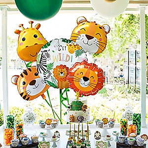 Safari Birthday Party Supplies Jungle Foil Balloon for Safari Jungle Theme Birthday Decorations