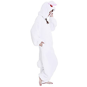 SAZAC Fluffy Rabbit Kigurumi - Onesie Jumpsuit Halloween Costume