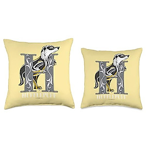 Harry Potter Mosaic Hufflepuff with Badger Throw Pillow, 18x18, Multicolor