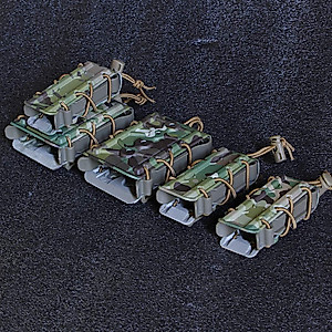 IDOGEAR Mag Pouch 5.56mm 7.62mm Rifle Magazine Pouches Molle Tactical Airsoft Poly Mag Carrier Hunting Equipment Holder (camo)