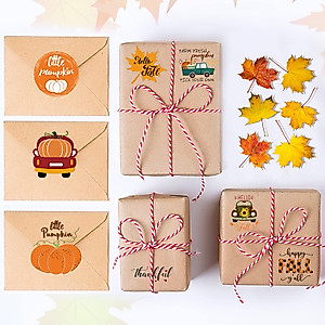 45 Pcs Happy Fall Stickers Decals Thanksgiving Sticker Labels Acorn Pumpkin Autumn Leaf Stickers for Fall Holiday Party Favor Supplies Classroom Decor Card Envelope Gift Wrap Crafts