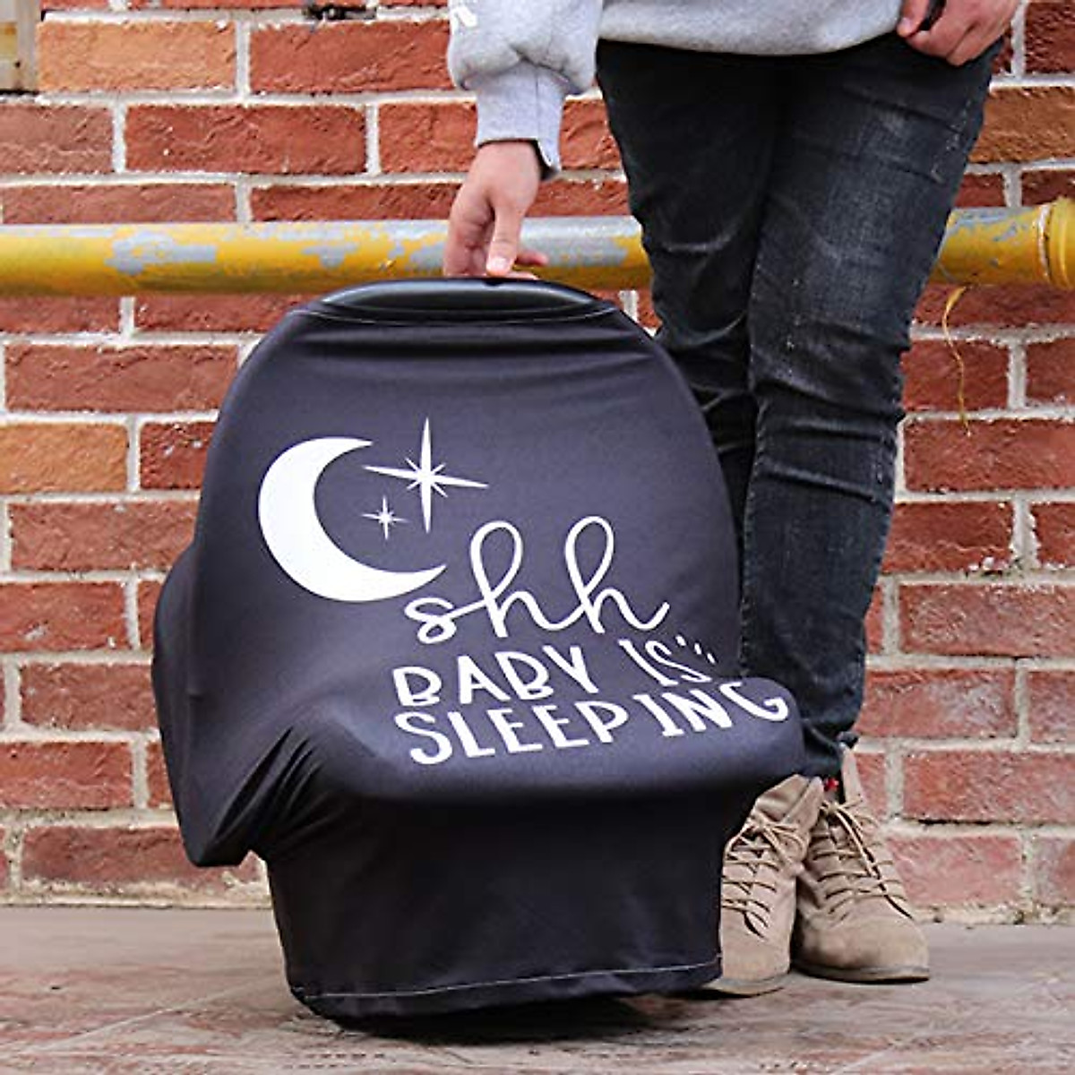 Wallfire Baby Nursing Cover,Baby Car Seat Canopy,No Touch Sign Infant Stroller Cover Breastfeeding Cover