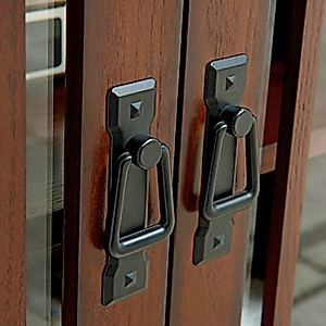 Leick Home 82287 Corner Stand with Bookcase Ends TV's, 50-inch, Mission Oak