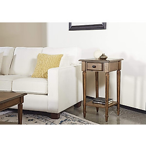 OSP Home Furnishings Ivory Fabric Russell Reversible Sectional Sofa with 2 Pillows and Coffee Finished Legs