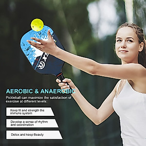 XS XSPAK Pickleball Paddles Set of 4, USAPA Premium Graphite Craft and Fiberglass Polymer Honeycomb Core, Lightweight Pickleball Rackets Including Portable Carry Bag, 4 Balls for Indoor & Outdoors