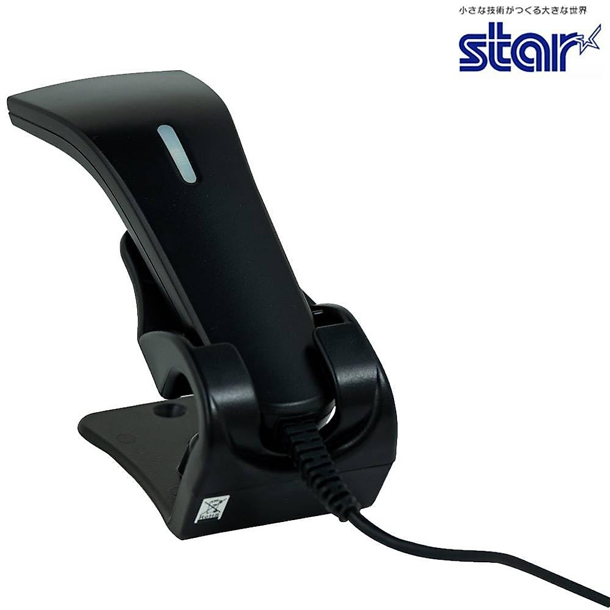 Star Micronics mPOP Handheld USB 1D Barcode Scanner with Stand - Black