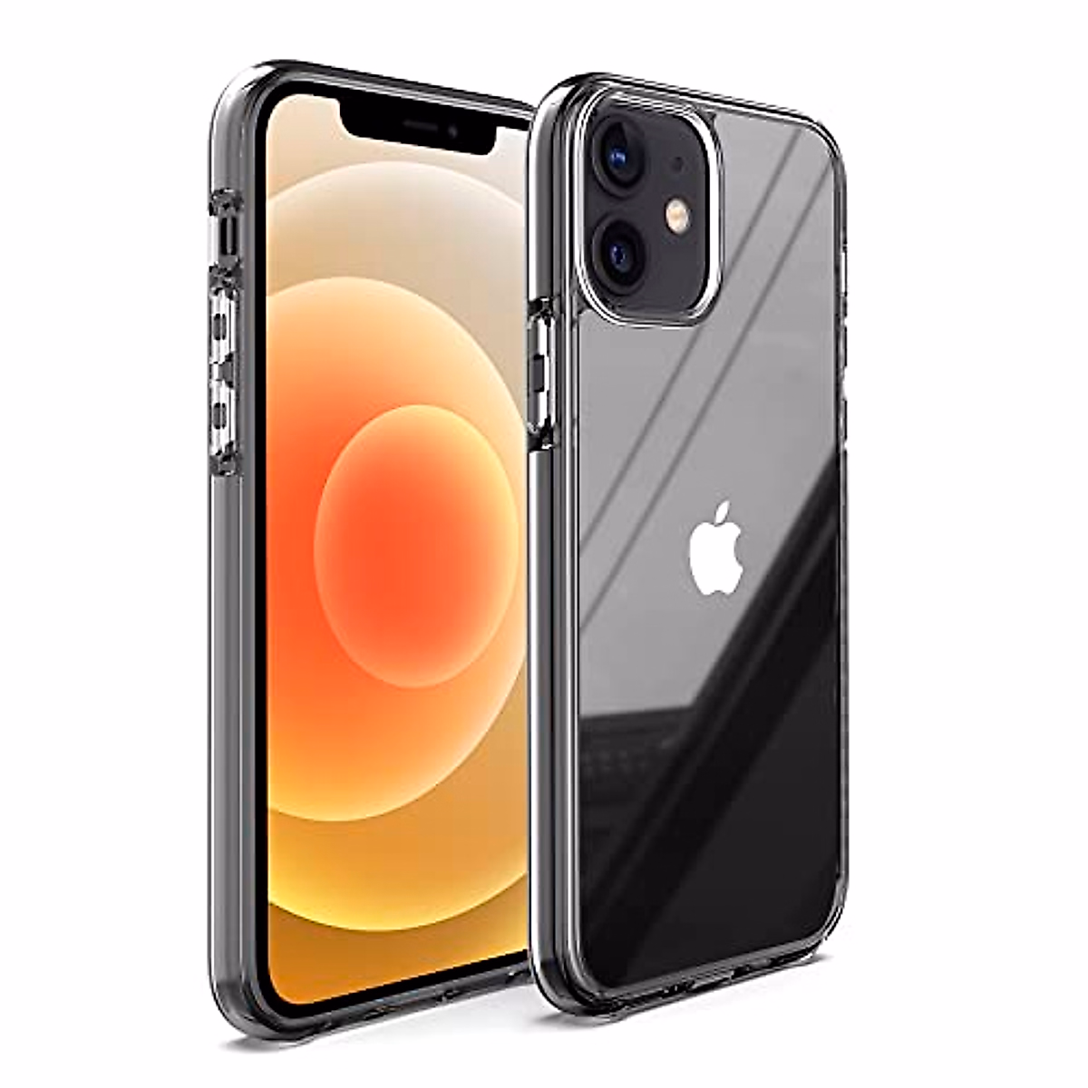 Arae Compatible with iPhone 12 Case and iPhone 12 Pro Case Hard PC + Soft TPU Frame [Shock-Absorbing] Phone Case for iPhone 12/12 Pro 6.1 inch, Crystal Clear