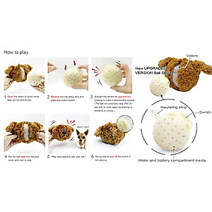 YOOGAO Pet Interactive Dog Toy, Plush Electric Dog Toy, Vibrating and Squeaky, Battery Operated, Prevent Boredom for Pets (Owly)