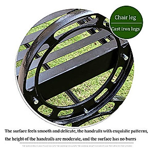 Park Terrace Bench Outdoor Metal Bench,Backless Garden Bench with Armrests Outdoor Rugged Porch Chair Garden Bench, Used for Working Passage/Lawn/Deck, Can Accommodate 2-3 People