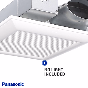 Panasonic FV-0510VSC1 WhisperValue DC Ventilation Fan with Condensation Sensor for Humidity Control - 50-80-100 CFM - Bathroom Wall Fan