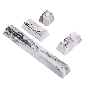 Bewinner1 DIY Keycaps, PTB PC Gaming Mechanical Keyboard Space Keycap ESC Keycap Enter Keycap Numpad Enter Keycap, Universal Computer Keyboards Cap Landscape Painting PTB Grey