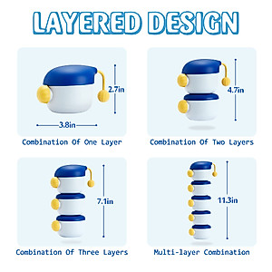 Baby Formula Dispenser Travel on The Go, Baby Formula Containers for Travel Storage, Baby Milk Powder Dispenser for Baby Formula, Formula Holder for Travel with BPA Free, Non-Spill, 3 Compartments