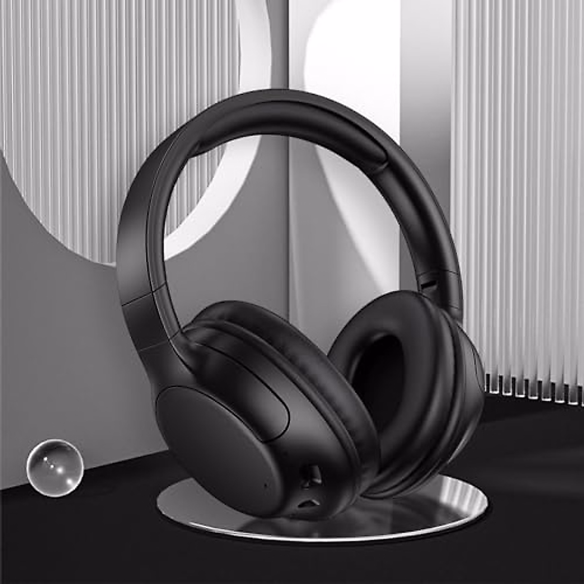 Wireless Over The Ear Bluetooth Headphones 5.3 Active Noise Cancelling Headphones, Foldable Deep Bass HiFi Stereo Wireless Headsets with Mic Lightweight Memory Foam Soft Earmuff