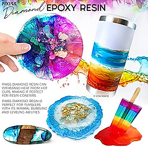Epoxy Resin Crystal Clear Casting Resin for Epoxy and Resin Art | Pixiss Brand Easy Mix 1:1 Gallon Kit | Supplies for Tumblers, Jewelry Resin, Molds, Crafting Resin Kit