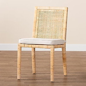 bali & pari Sofia Natural Rattan Dining Chair, One Size