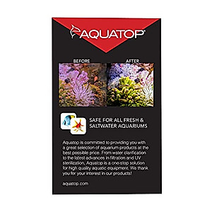 Aquatop Clear Magic Water Polisher, 6 Pack – For Saltwater & Freshwater Tanks, Aquarium Cleaner, Water Clarifier for Fish Tank, Keeps Water Crystal-Clear, Fish Tank Cleaning Tools