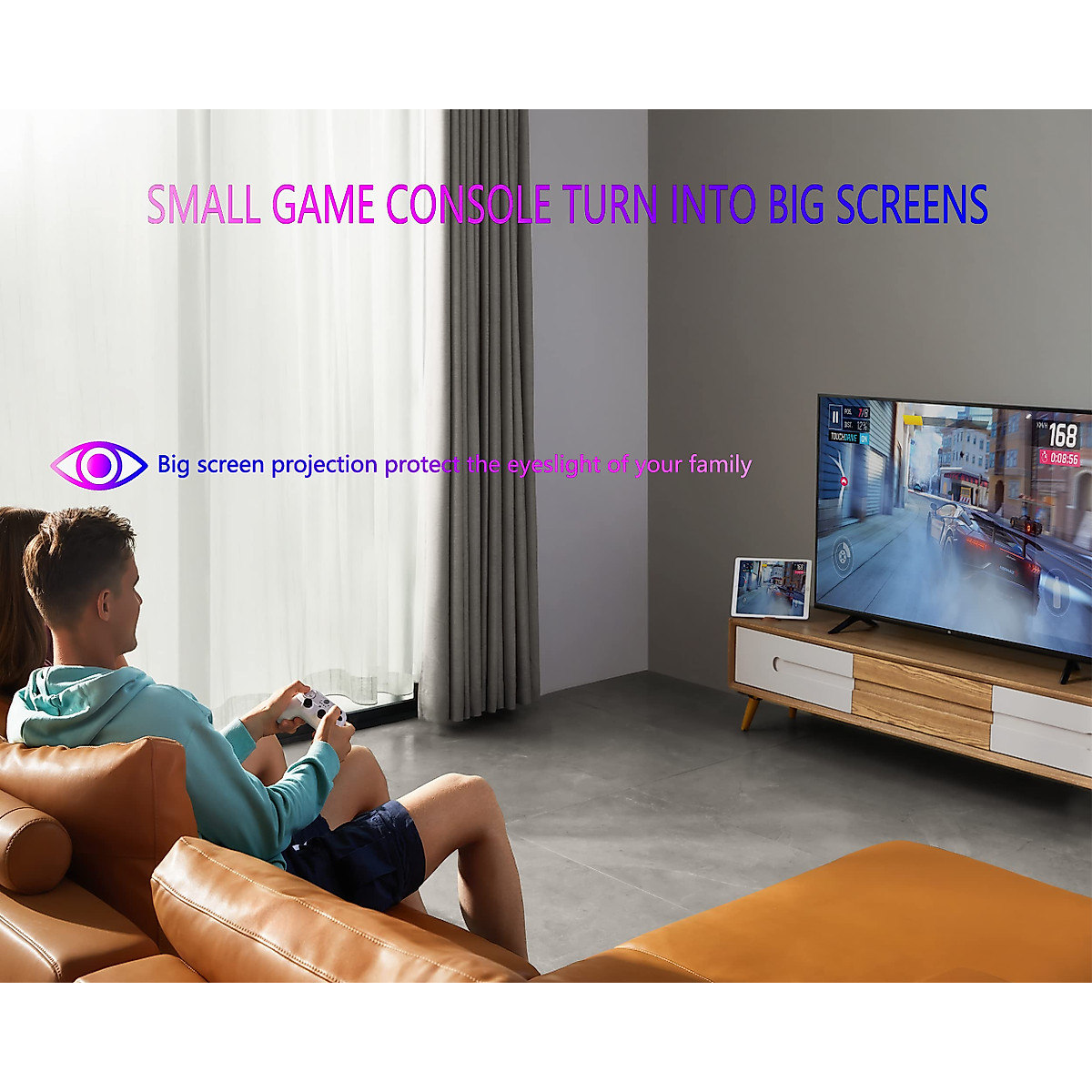 BEITONG i1 MFi Game Controller For iPad iPhone IOS Gaming Controller 1000 mAh Battery Bluetooth Wireless Gamepad For Apple TV Arcade iPod Mobile Cloud Gaming (White New)