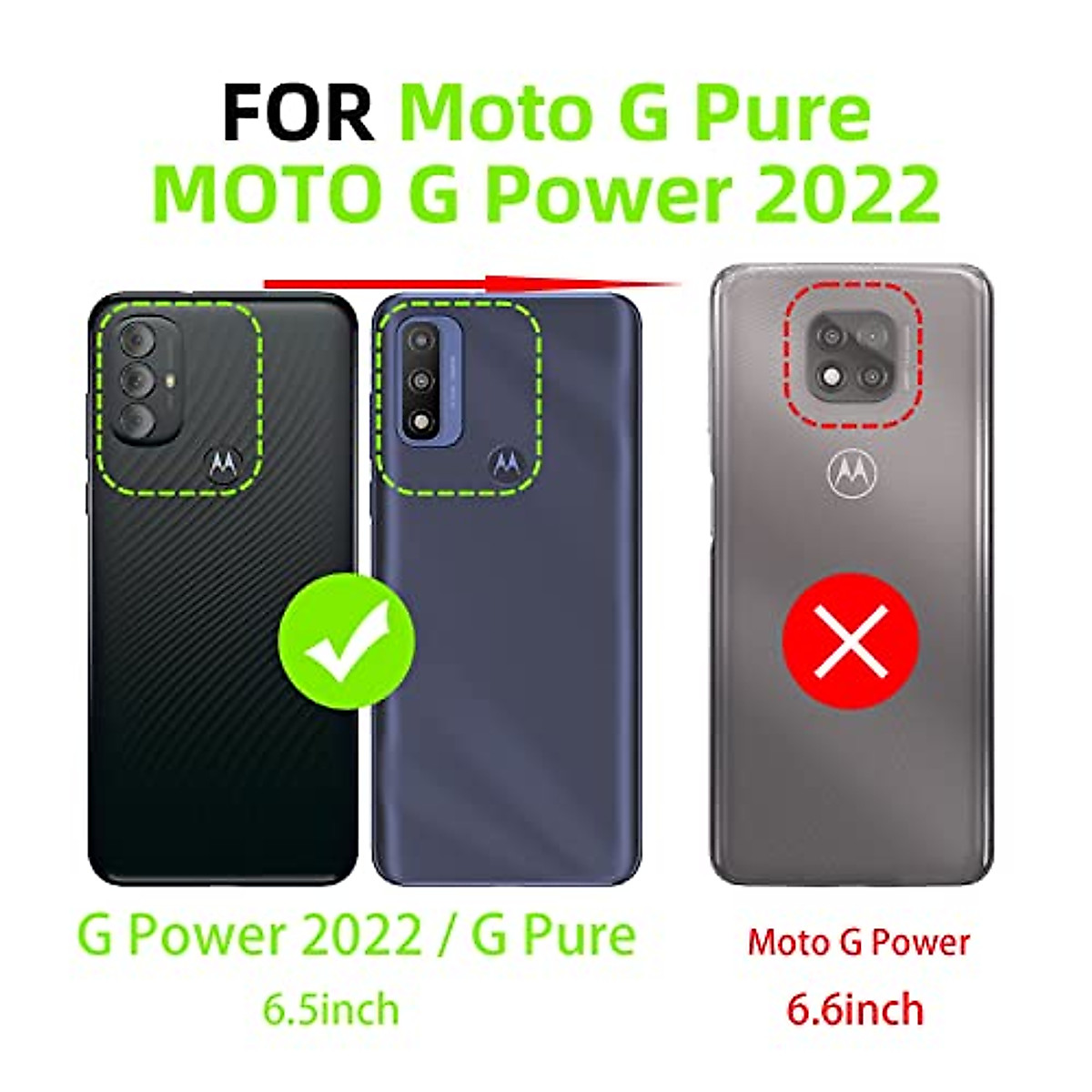 KuDiNi for Moto g Pure Phone Case, Moto g Power 2022 Case Moto G Play 2023 Case for Women Glitter Clear TPU Luxury Bling Protective Cover with Kickstand Strap for Moto g Pure(Glitter Rose)