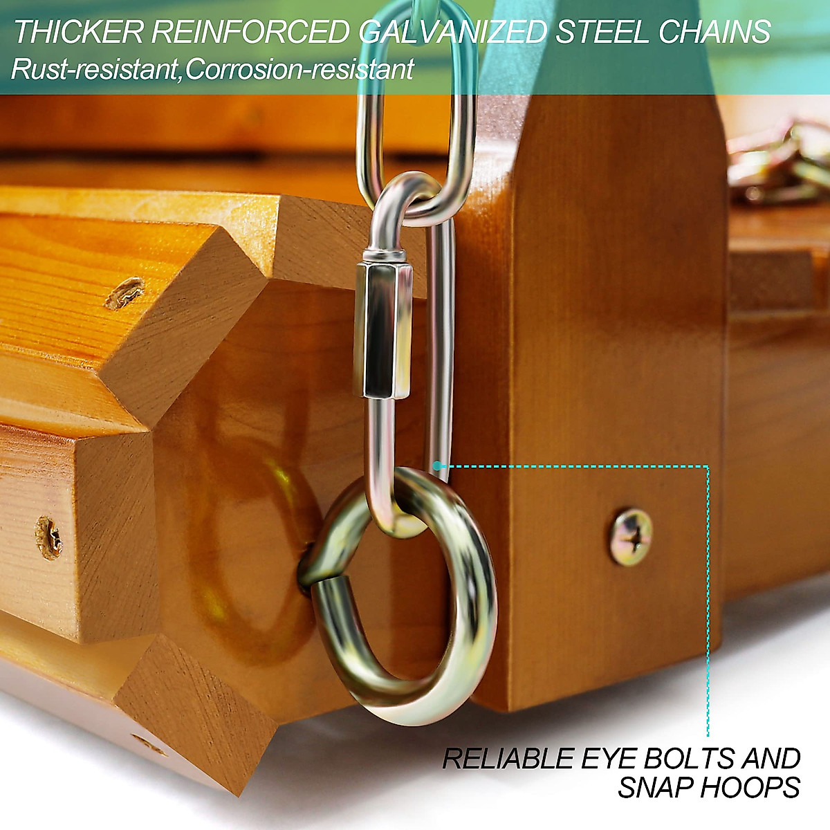 4FT Wooden Porch Swing w/Cupholders,Heavy Duty 800LBS Outdoor Swing Bench w/Chains,Patio Roll Back Swing Chair Bench,Front Porch 2-Person Hanging Bench,for Garden Courtyard Lawn & Balcony Backyard