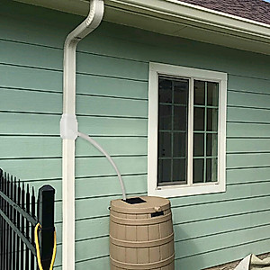 Prestantious Gutter Downspout Diverter Rainwater Diverter, Rainwater Collection System with Adjustable Valve, Fits for 2”x3”Standard Downspout, Diverts Water into Rain Barrel, 4ft. 1-1/4”Hose
