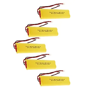 (5-Pack) Emergency Lighting Battery Fits and Replaces Unitech 4AA-800-18-8WL Hubbell 859-0120859 LITHONIA D-AA650B LITHONIA D-AA650Bx4 Dual-Lite 0120859 Custom-145-18 NIC0991 Lithonia 4AA-800-18-8WL