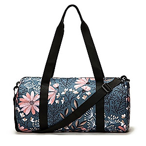 Jadyn 19” Barrel Womens Duffel/Gym/Weekender Bag (Navy Floral)