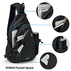 Kimlee OIWAS One Strap Backpack for Men Single Strap Backpack Sling Bag Crossbody Shoulder Daypack for Boys Women