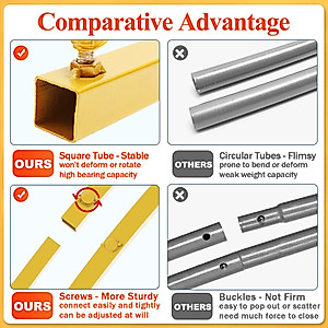 Anmakou Wedding Gold Arch Backdrop Stand 6FT,5FT,4FT Set of 3 Metal Arched Balloon Frame for Wedding Ceremony Birthday Party Baby Shower Anniversary Graduation Decoration