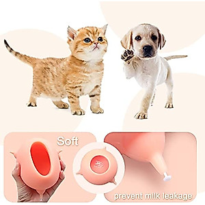 Puppy Kitten Feeder Milk Nipple, Puppy Bottles for Nursing with 3 Nipples, Puppy Feeders for Multiple Puppies Puppy Milk Replacer Formula