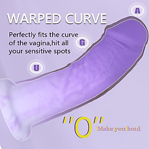 1.85'' Diameter Colorful Huge Dildo,Gilingirl Liquid Silicone Realistic Dildos with Strong Suction Cup for Hands-Free and Strap-on,Lifelike Penis Adult Sex Toy for G-spot Stimulation and Anal Play.…