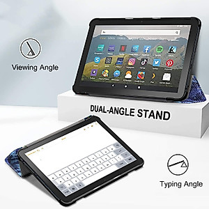 FANRTE Slim Case for New Kindle Fire HD 8 & Fire HD 8 Plus Tablet (12th Generation 2022 & 10th Generation 2020 Release) - Ultra Lightweight Slim Shell Stand Cover with Auto Wake/Sleep,Starry Sky