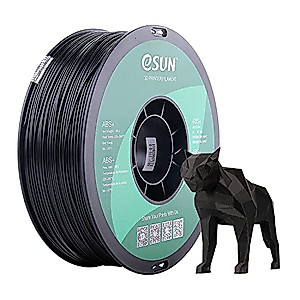 eSUN ABS+ Filament 1.75mm, 3D Printer Filament ABS Plus, Dimensional Accuracy +/- 0.05mm, 1KG Spool (2.2 LBS) 3D Printing Filament for 3D Printers, Black