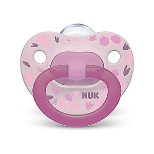 NUK Orthodontic Pacifier Value Pack,3-Pack (Pink Bee) 0-6 Months