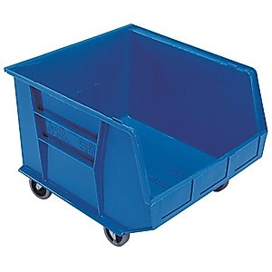 Quantum QUS275MOBBL Plastic Storage Stacking Ultra Bin Mobile, 18-Inch by 16-1/2-Inch by 11-Inch, Blue, Case of 3