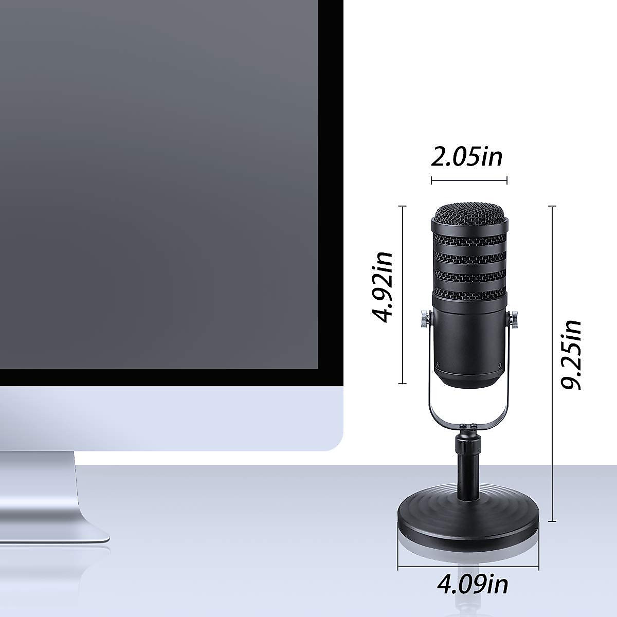 Recording Microphone, Professional USB Condenser Microphone, Desktop Computer Mic for Podcasting, Chatting, Voice Over, Gaming, Interview, Conference Call