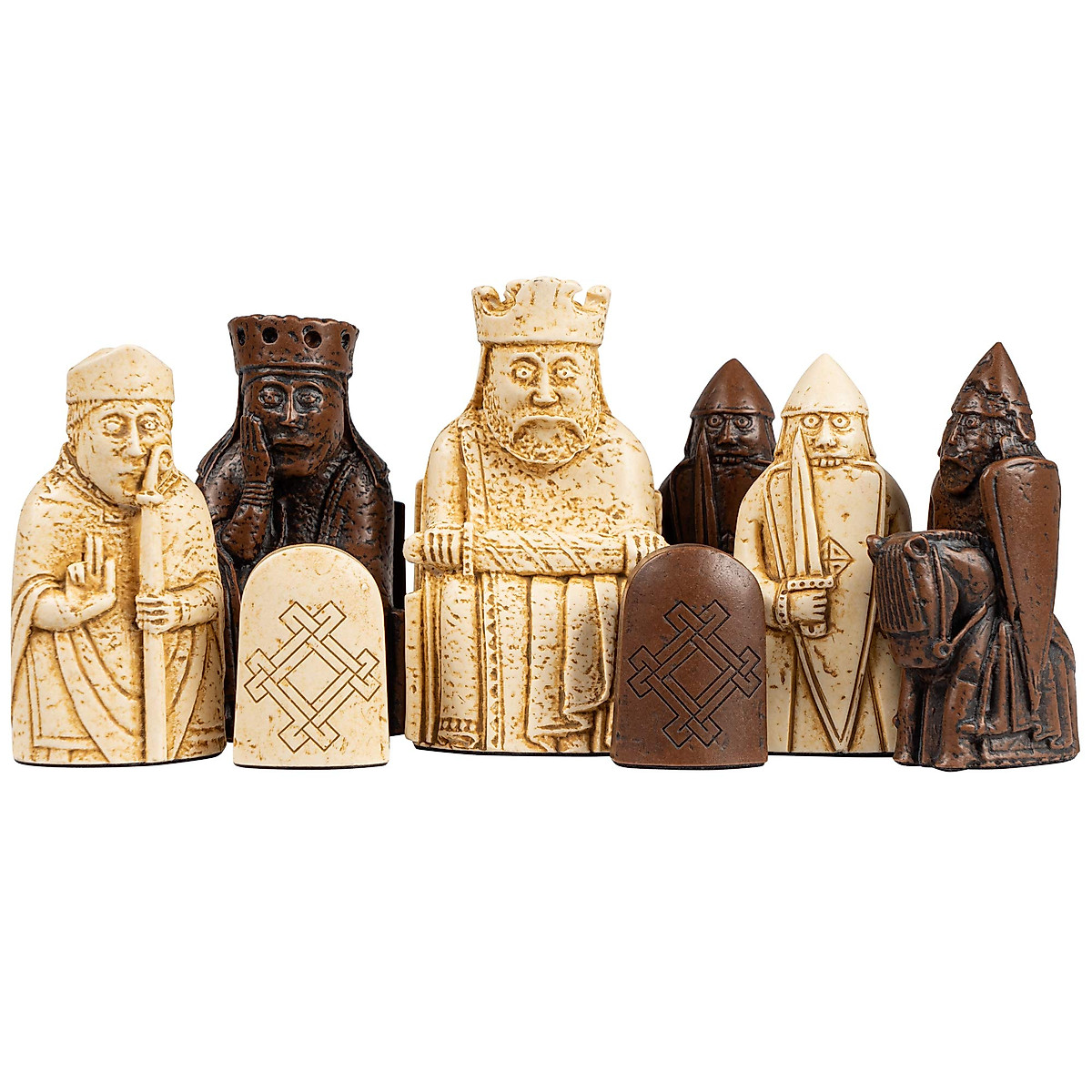 The Isle of Lewis Chessmen - Regency Chess Official Lewis Chess Set - 4 Queen Edition