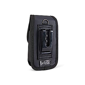 BELTRON Vertical Leather Pouch for DuraXE Epic E4830, DuraXV Extreme E4810, DuraXE E4710, DuraXV LTE E4610, Sonim XP3, XP3plus Features: Heavy Duty Belt Loop, Metal Belt Clip & Dual Magnet Closure