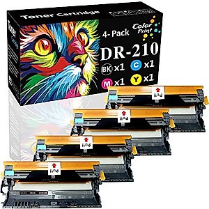 4-Pack Colorprint Compatible DR210CL Drum Unit Replacement for Brother DR-210 DR-210CL for DCP-9010CN HL-3040CN HL-3045CN HL-3070CW HL-3075CW MFC-9010CN MFC-9120CN MFC-9125CN 9320CN Printer (BK,C,M,Y)