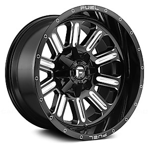 FUEL Hardline NBL-Gloss BLK MIL Wheel with Painted (18 x 10. inches /5 x 114 mm, 1 mm Offset)