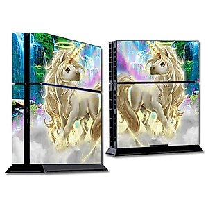 MightySkins Skin Compatible with Sony Playstation 4 PS4 Console wrap Sticker Skins Unicorn