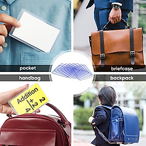 Chinco 400 Pieces Card Sleeve Hard Plastic Card Protector Card Holder for Trading Card, Baseball Card, Football Card, Sport Card, Card Photo Card, 3 x 4 Inches (Clear)